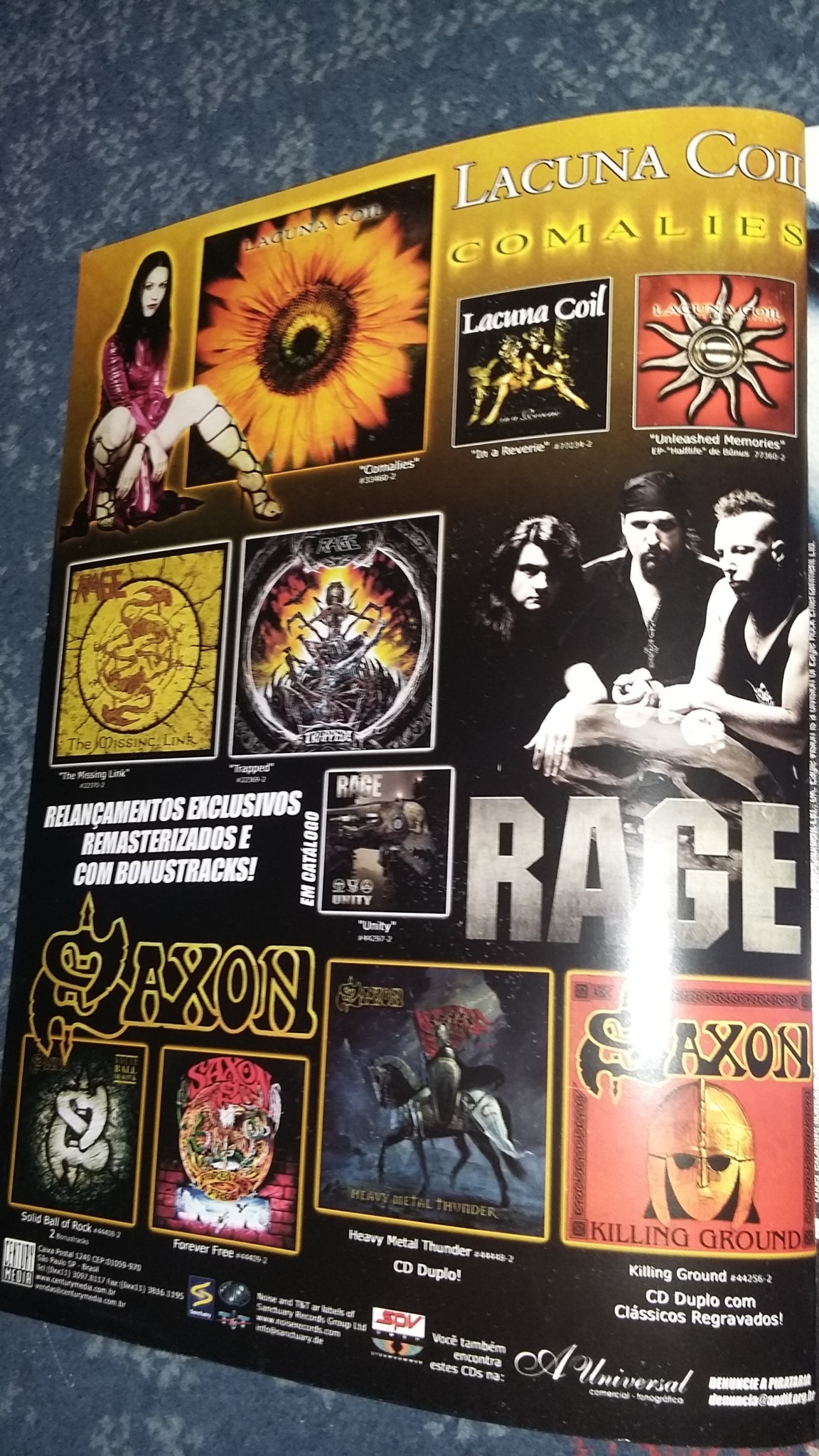 Sugestão do dia: Rage, “10 Years in Rage: The Anniversary Album ...