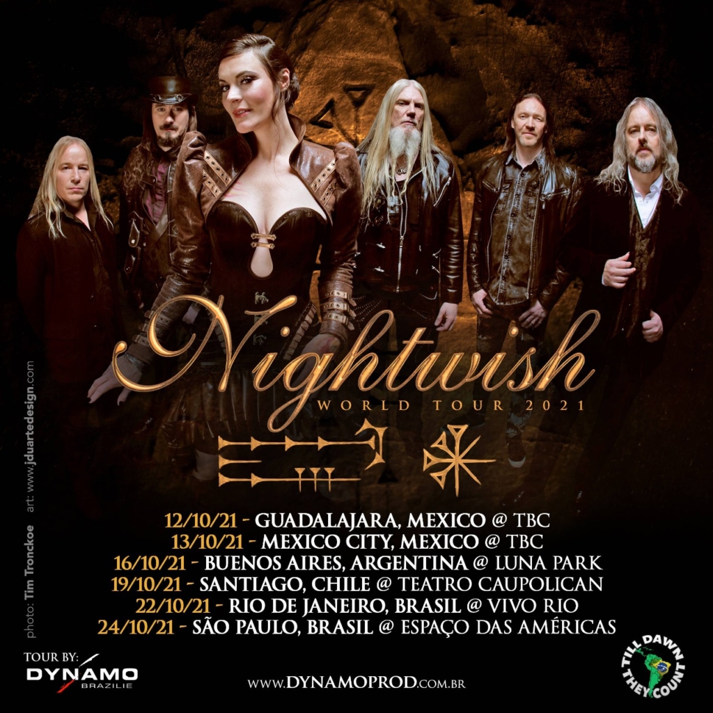 Nightwish confirma Tour Sul Americana pra 2021. - Headbangers Brasil