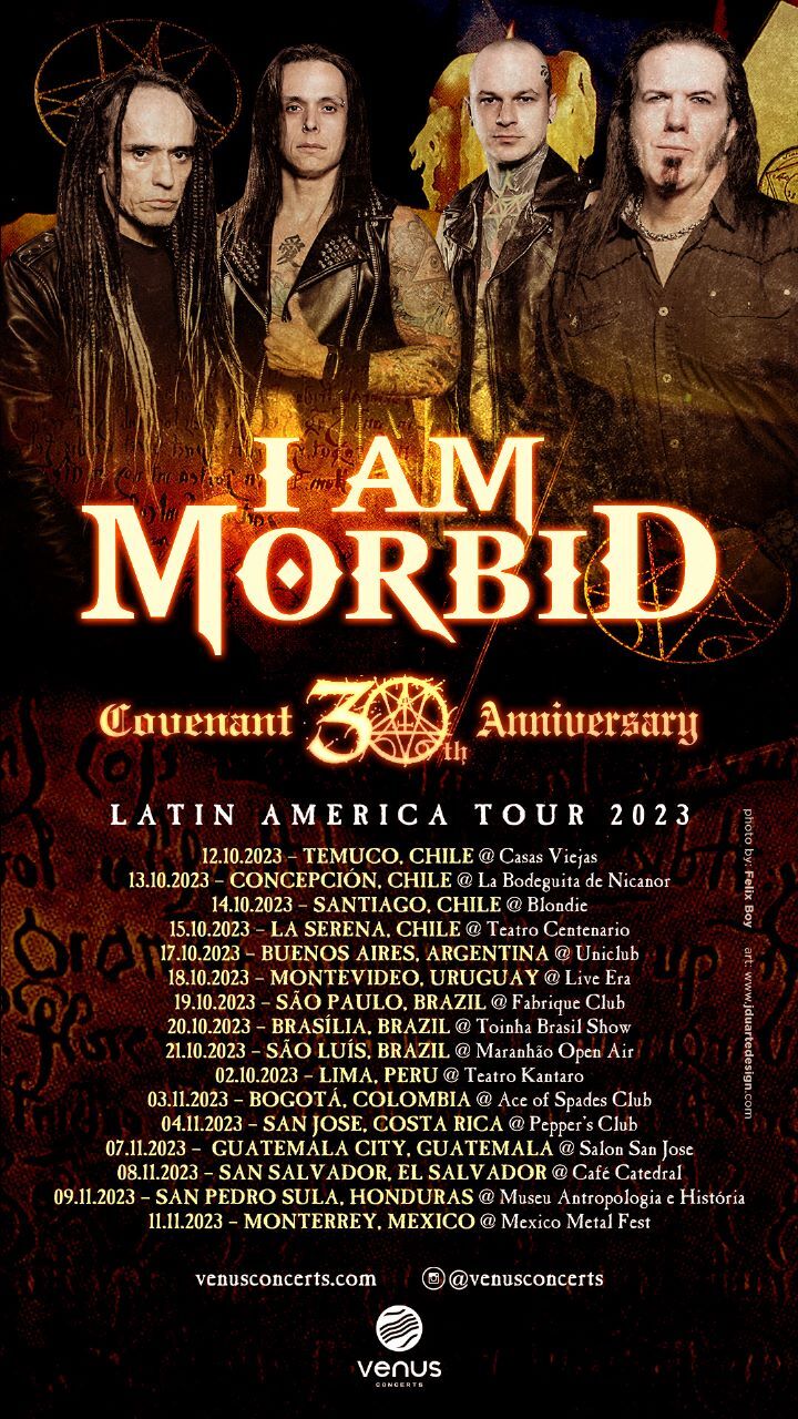 I Am Morbid volta ao Brasil com turnê de 30 anos do clássico Covenant ...