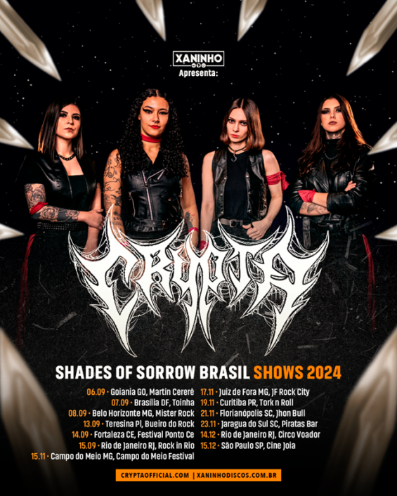 Crypta: Confira as novas datas da ‘Shades Of Sorrow Brasil 2024’ que ...