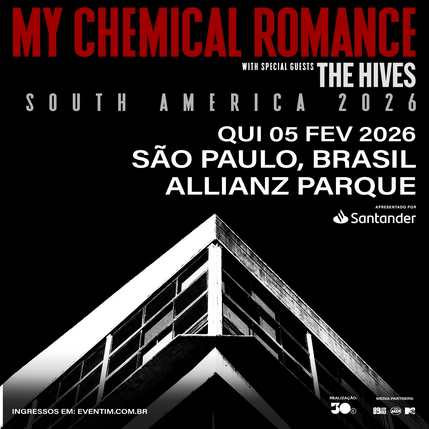 My Chemical Romance retorna ao Brasil para show no Allianz Parque, em ...